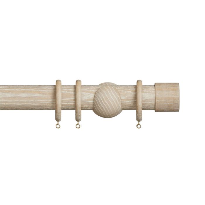 Eden End Cap 45mm Wooden Curtain Poles | Hallis Hudson