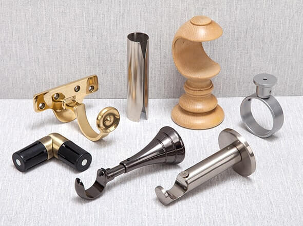 Guides to curtain poles, tracks, blinds and accessories