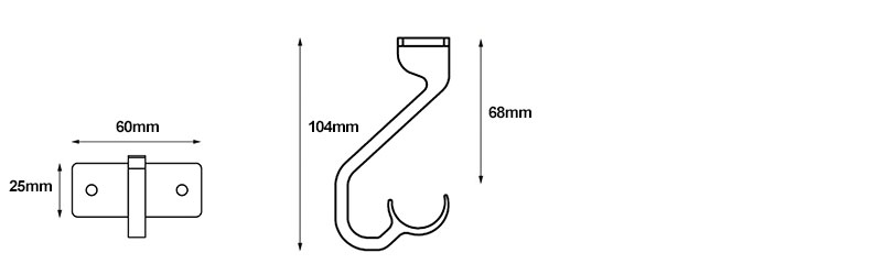 Arc Top Fix Passing Bracket 25mm | Hallis Hudson